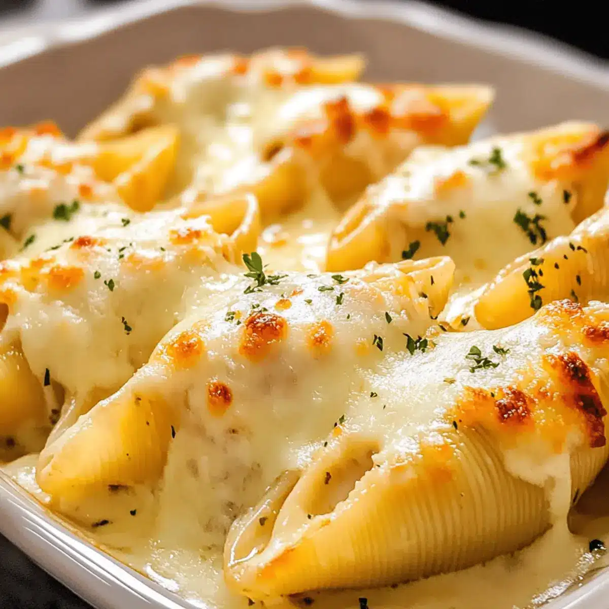 Irresistible Creamy Chicken Alfredo Stuffed Shells